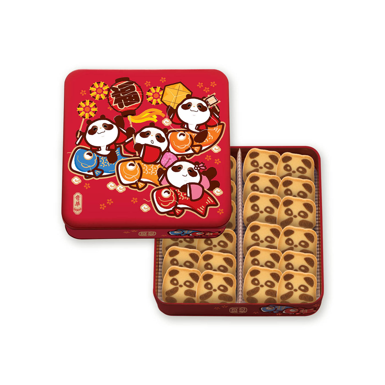 Panda Cookies Gift Box Chinese New Year Edition 熊貓曲奇新年版 – Kee Wah Bakery
