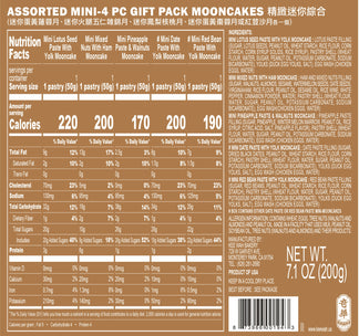 Mini Mooncake 4-Pc Set 精緻迷你 – Kee Wah Bakery
